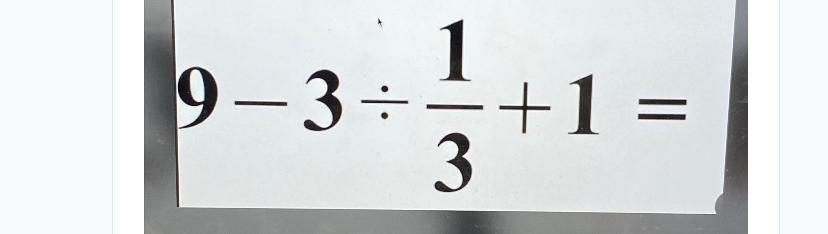 Solved 9-3÷13+1= | Chegg.com