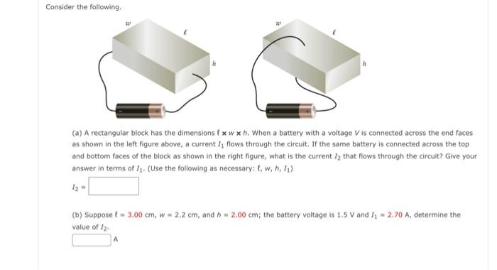 Solved Consider the following. (a) A rectangular block has | Chegg.com