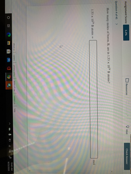 Solved Assignment Score: 3.3% Resources Hint Check Answer | Chegg.com