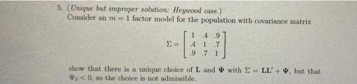 Solved 5. (Unique but improper solution: Heywood case.) | Chegg.com