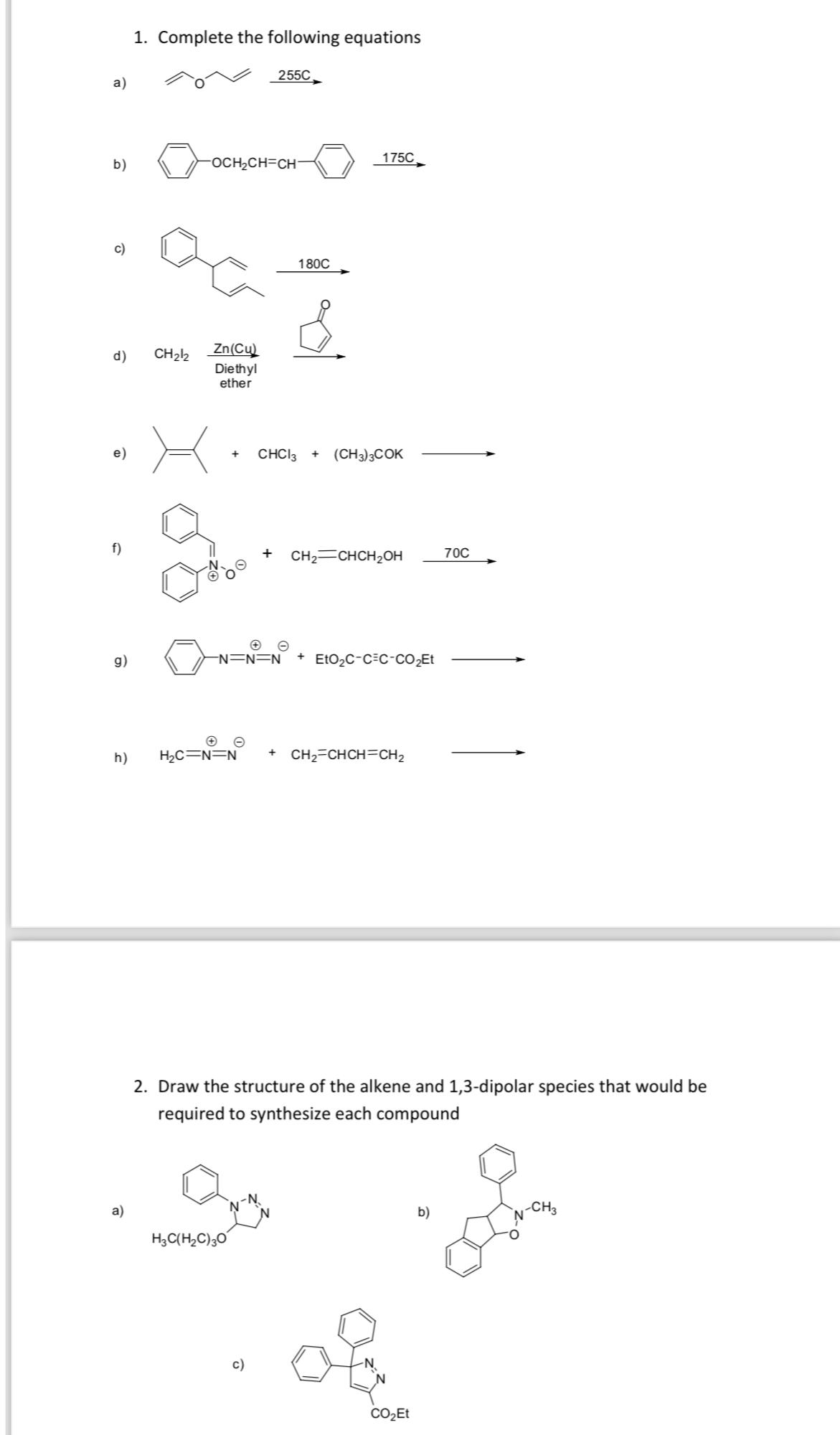 Solved Complete the following | Chegg.com