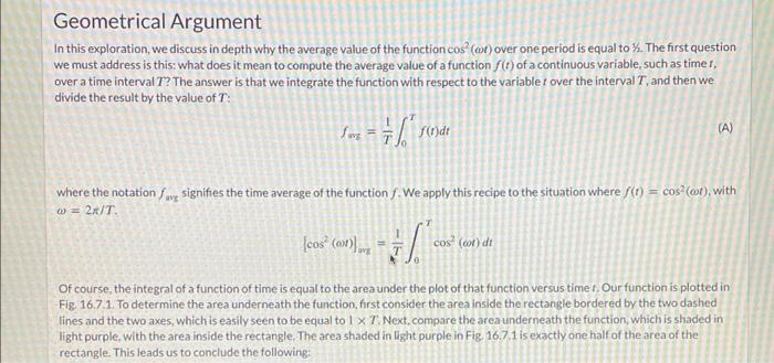 Solved Geometrical Argument In this exploration, we discuss | Chegg.com