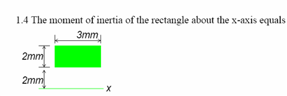 Solved The moment of inertia of the rectangle about the | Chegg.com