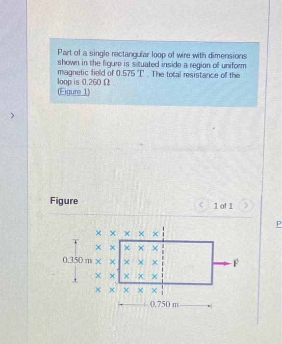 Solved calculate the force required to pull the loop from | Chegg.com