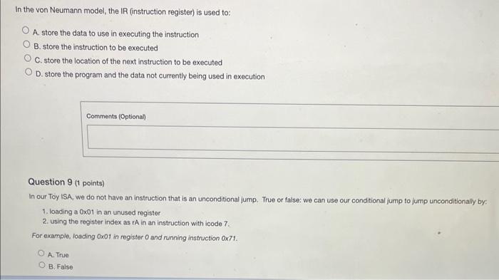 Solved In the von Neumann model, the IR (instruction | Chegg.com
