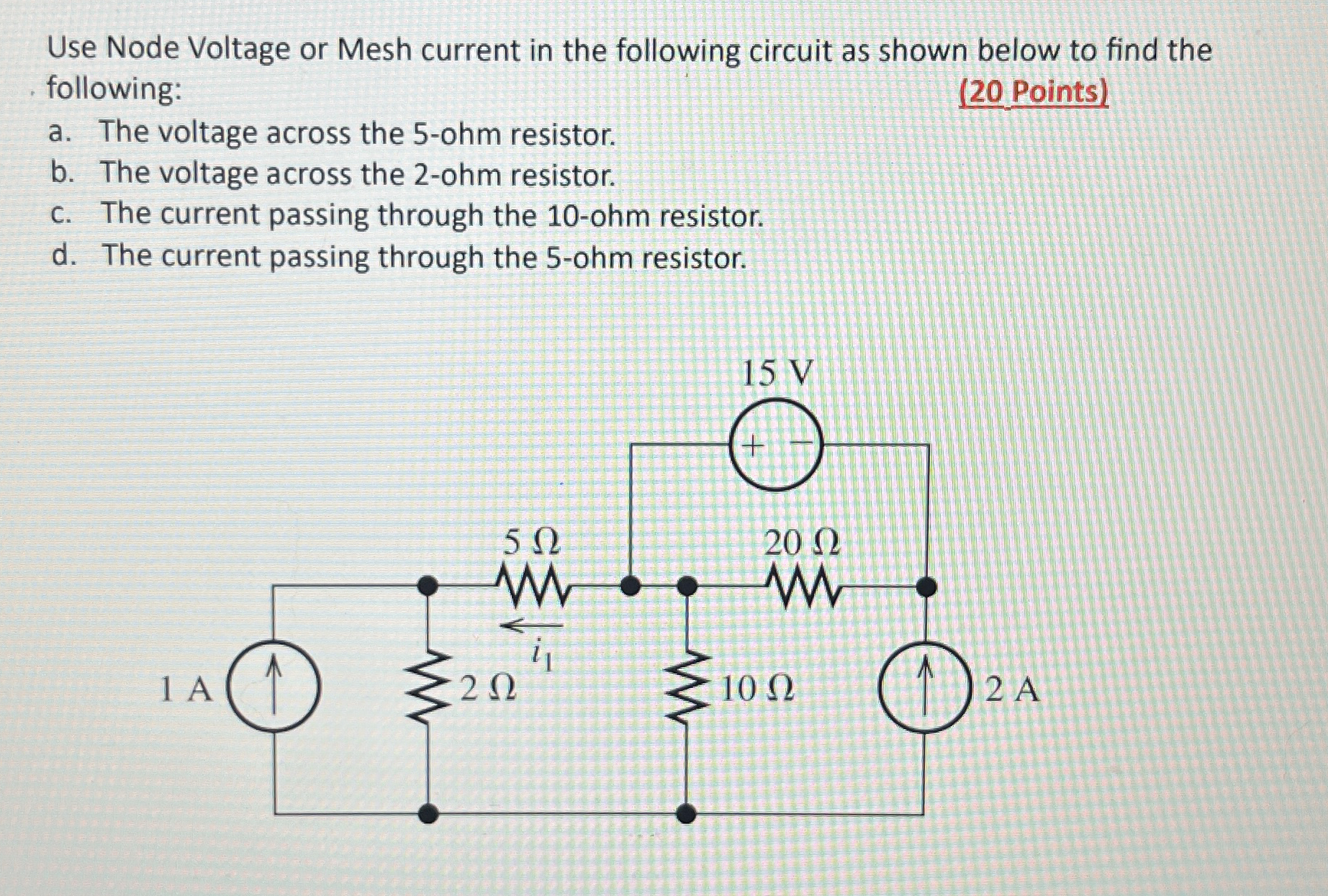 Solved Use Node Voltage or Mesh current in the following | Chegg.com