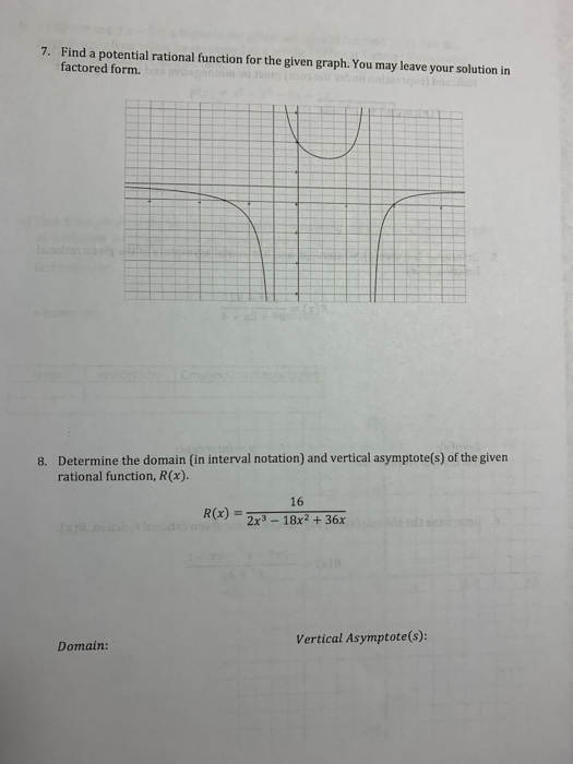 Solved 3 3 10. Sketch a graph of the given rational | Chegg.com