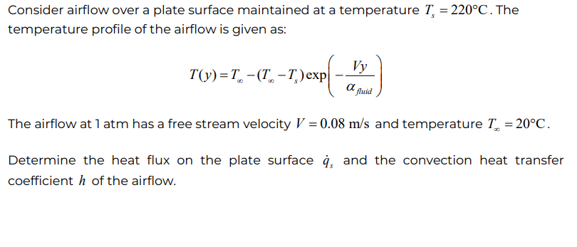 Solved Consider airflow over a plate surface maintained at a | Chegg.com