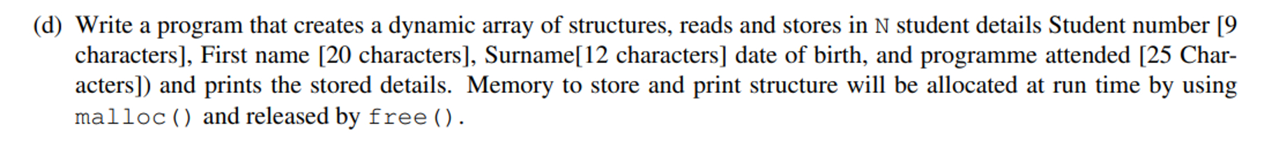 Solved D ï Write A Program That Creates A Dynamic Array Of Chegg