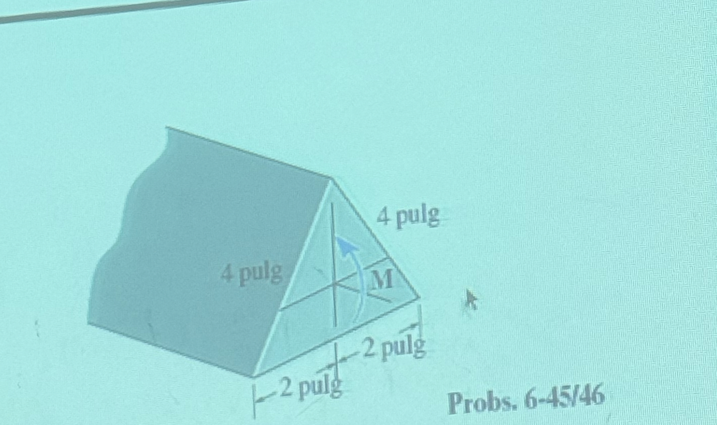 Solved Un miembro tiene la sección transversal triangular | Chegg.com