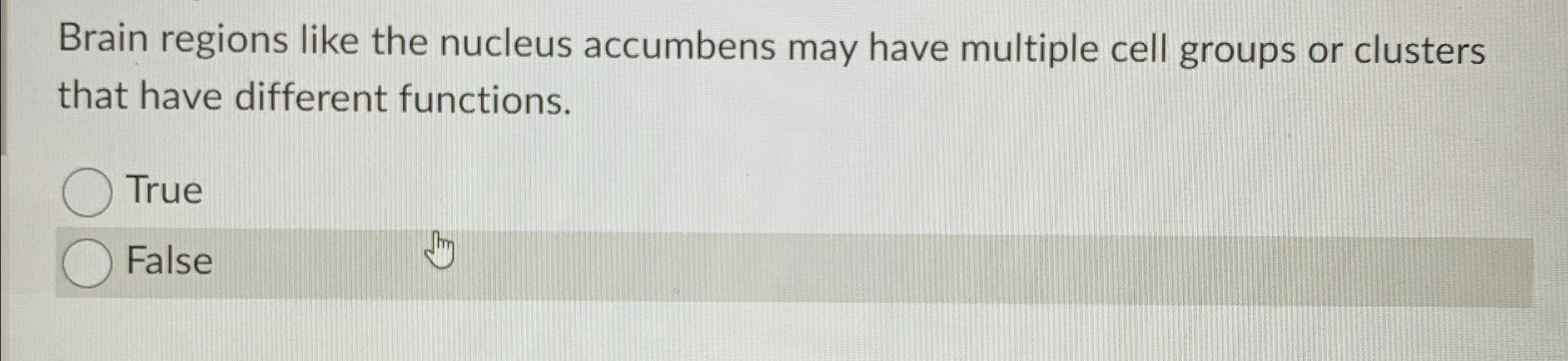 Solved Brain regions like the nucleus accumbens may have | Chegg.com