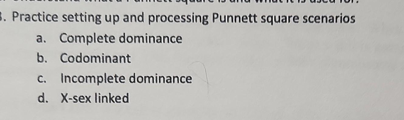 Solved Practice setting up and processing Punnett square | Chegg.com
