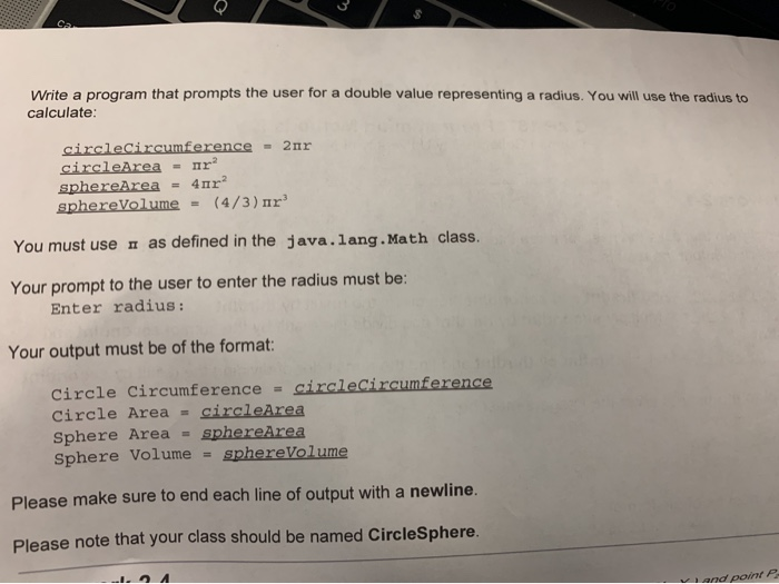 Solved Write A Program That Prompts The User For A Double 7717