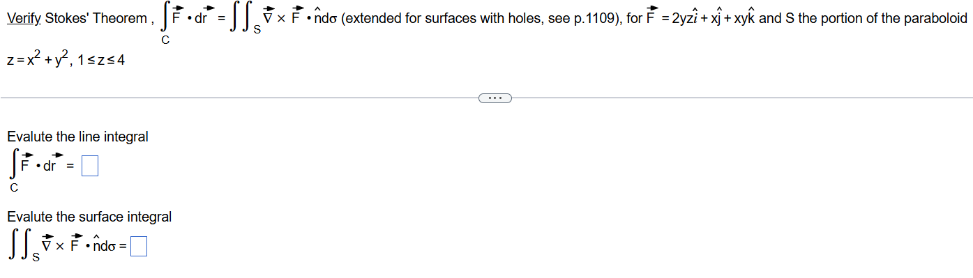 Solved by an EXPERT Verify Stokes' Theorem, | Chegg.com