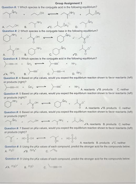 Solved Group Assignment 3 Question \#: 1 Which species is | Chegg.com