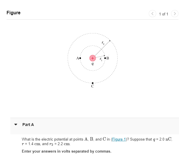 Solved FigurePart AWhat is the electric potential at points | Chegg.com