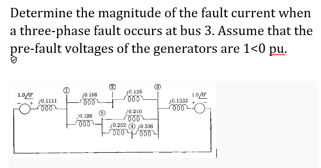 Solved Determine the magnitude of the fault current whena | Chegg.com