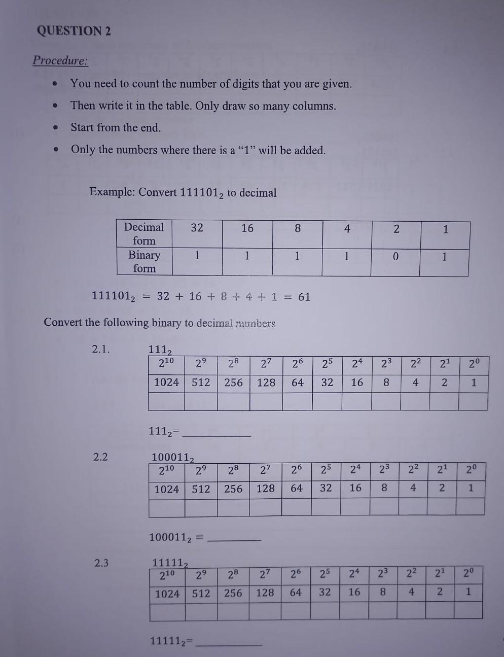 Solved Procedure: - You need to count the number of digits | Chegg.com