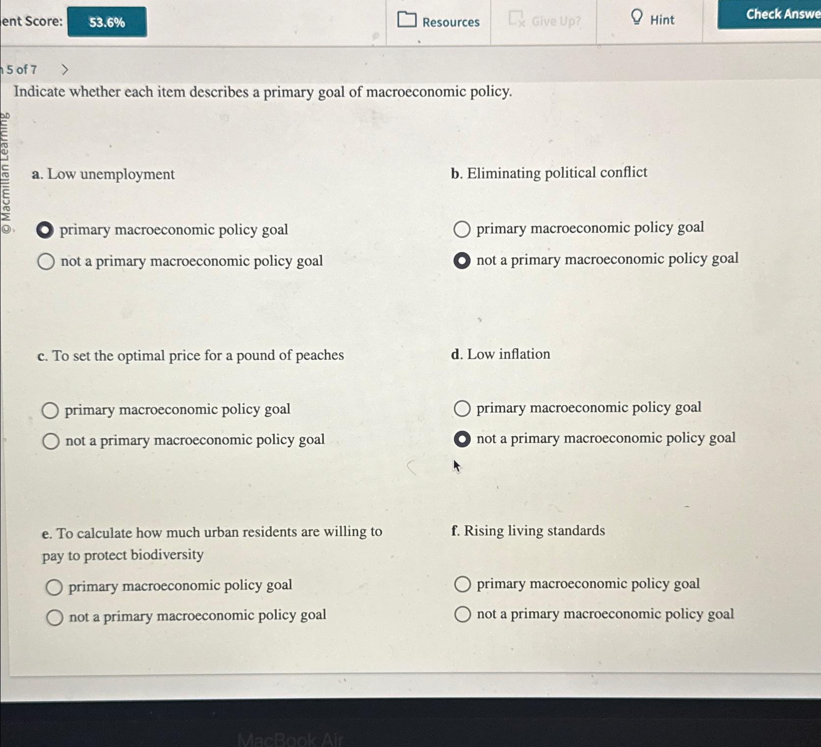 Solved ent Score:Hint5 ﻿of 7Indicate whether each item | Chegg.com