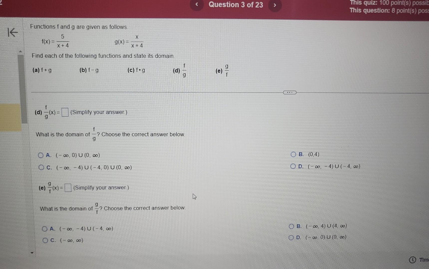 Solved Functions f and g are given as follows | Chegg.com