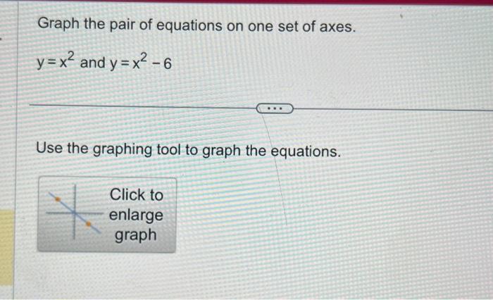 Solved Graph the pair of equations on one set of axes. y=x2 | Chegg.com