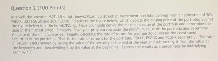 Solved Question 2 (100 Points) In a well-documented MATLAB | Chegg.com