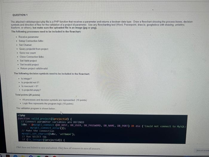 Solved The attached validateproject php file is a PHP | Chegg.com