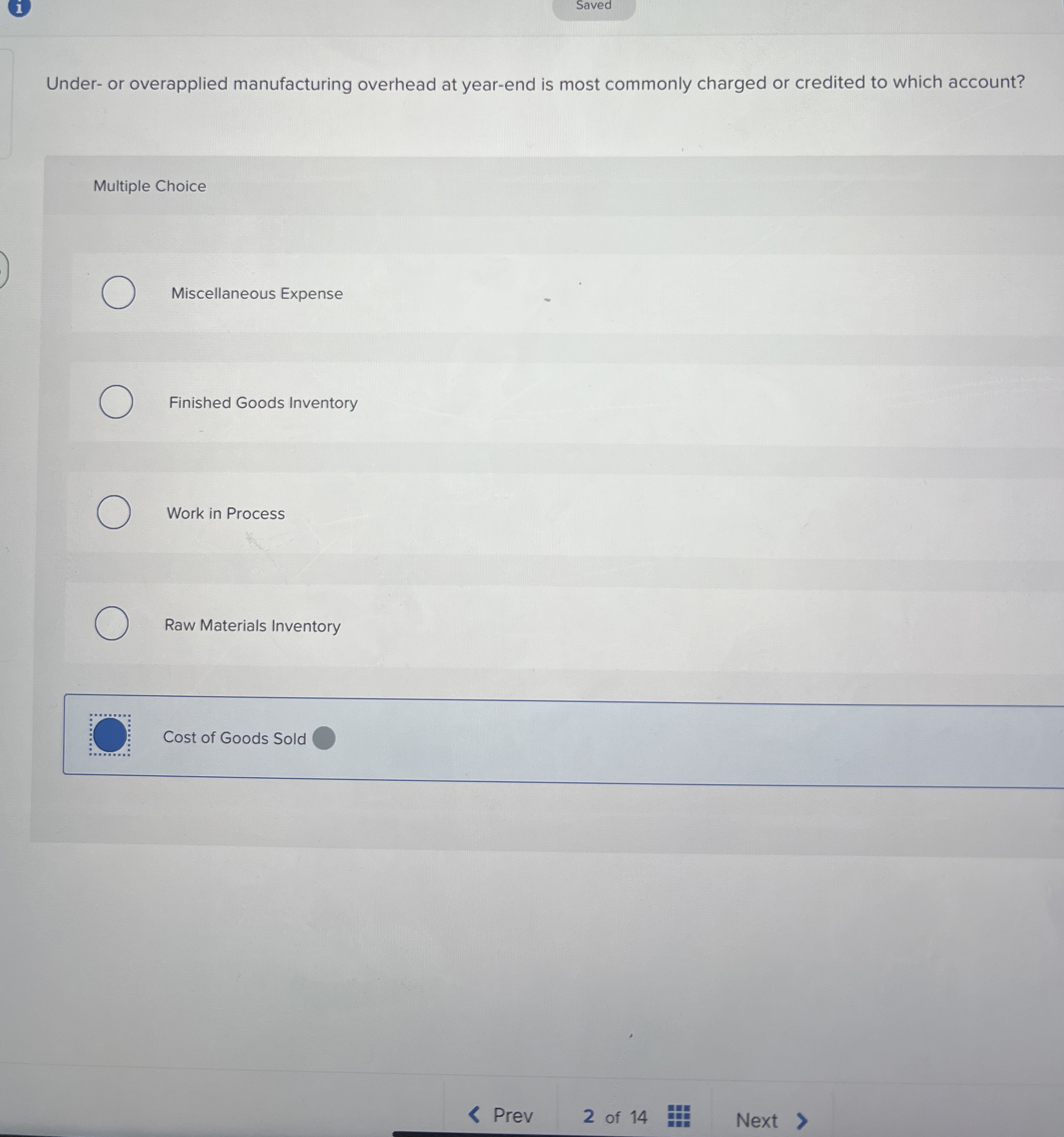 Solved 1SavedUnder- ﻿or overapplied manufacturing overhead | Chegg.com
