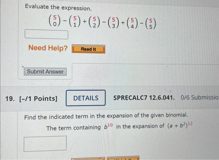Solved Evaluate the expression. | Chegg.com