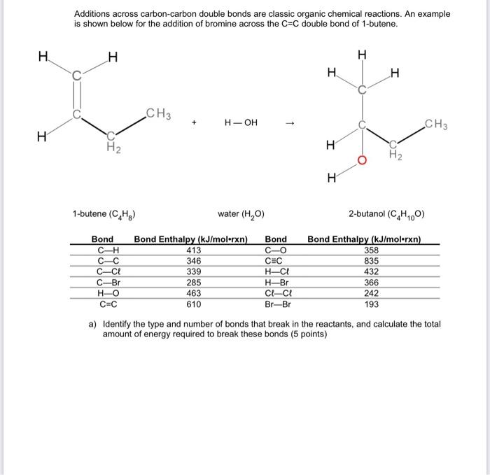 Solved Additions across carbon-carbon double bonds are | Chegg.com