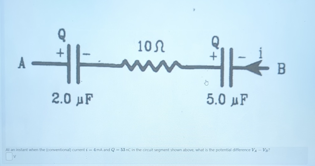 Solved 2.0 ﻿Fv105.0 ﻿FAt an instant when the (conventional) | Chegg.com