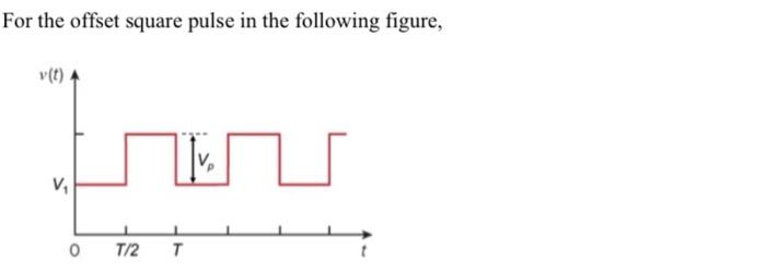 Solved For the offset square pulse in the following | Chegg.com