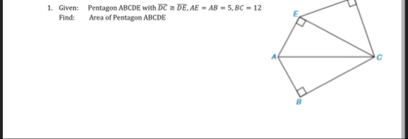 Solved Given: Pentagon ABCDE with | Chegg.com