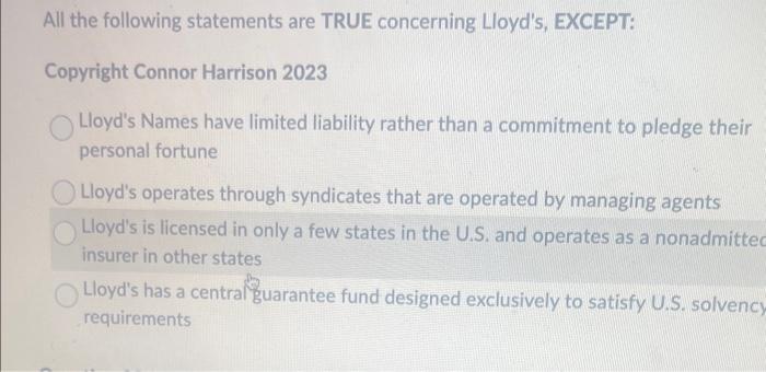 Solved Which of the following statements about reciprocal | Chegg.com