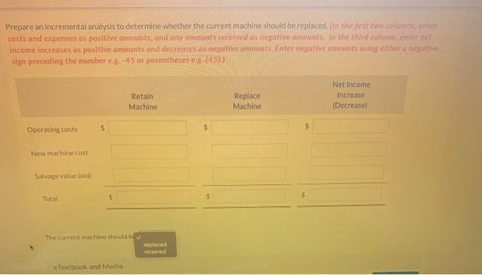 Solved Prepare an incremental analysis to determine whether | Chegg.com
