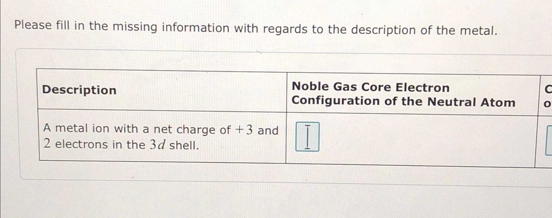 Solved Please fill in the missing information with regards | Chegg.com