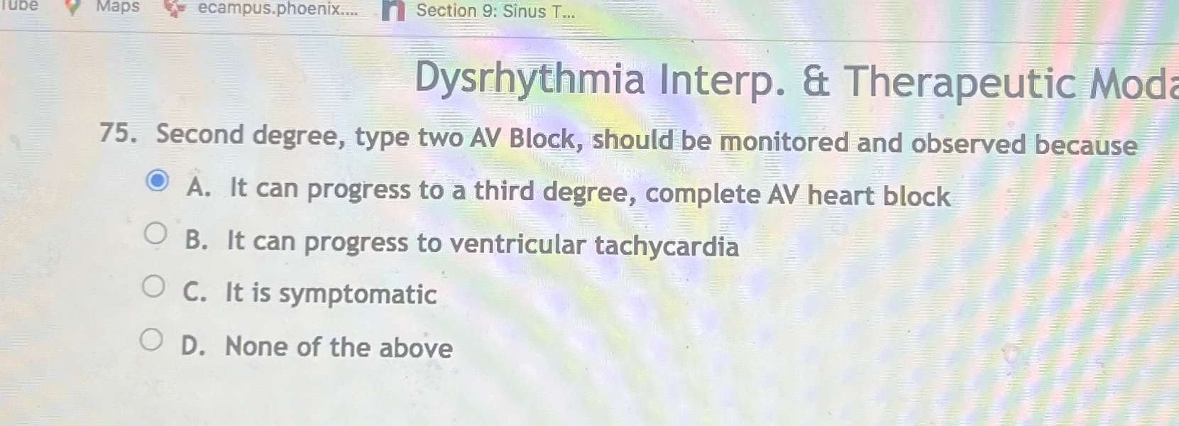 Solved Section 9: Sinus T...Dysrhythmia Interp. & | Chegg.com