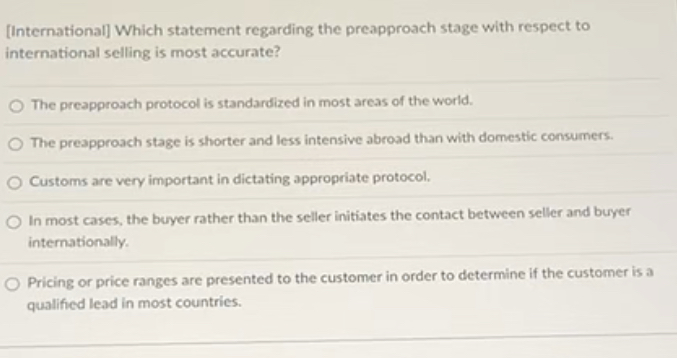 Solved [International] ﻿Which statement regarding the | Chegg.com