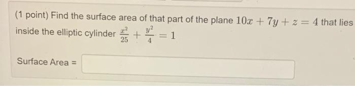 Solved (1 point) Find parametric equations for the sphere | Chegg.com