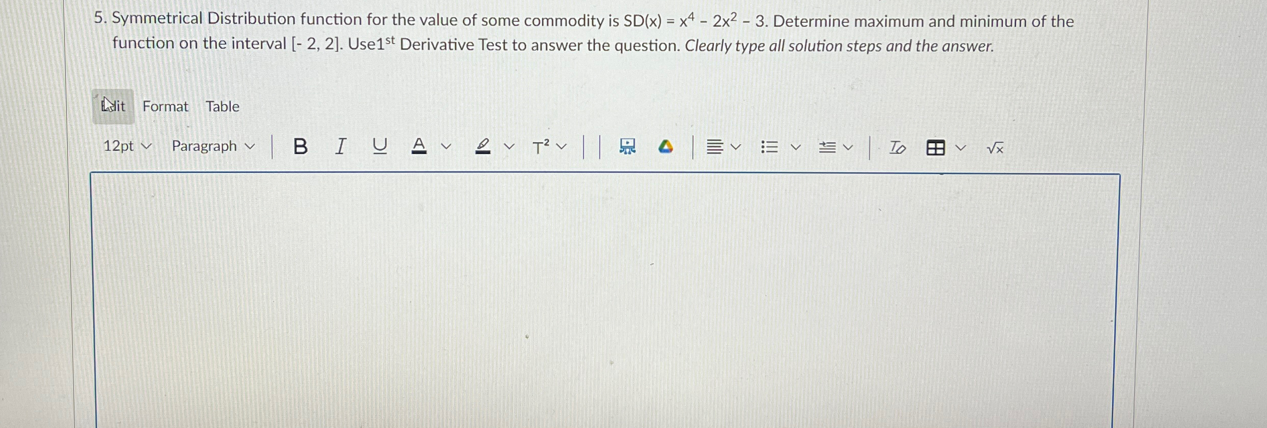 Solved Symmetrical Distribution function for the value of | Chegg.com