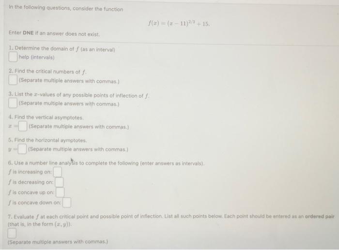 Solved In the following questions, consider the function | Chegg.com