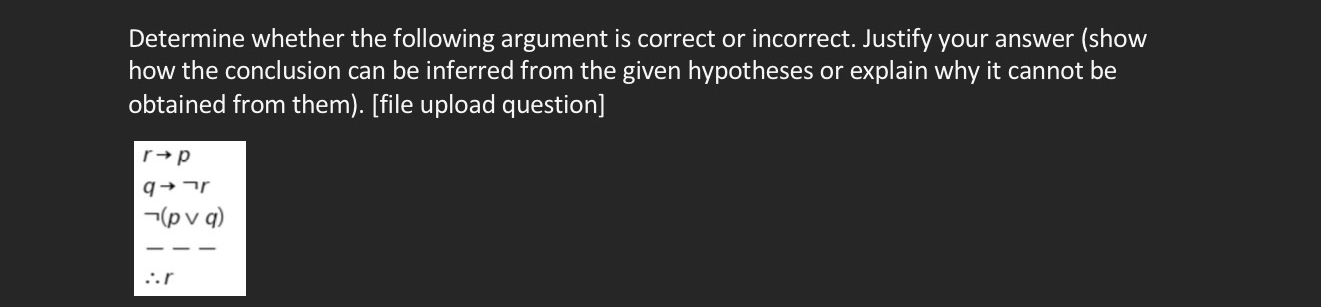 Solved Determine whether the following argument is correct | Chegg.com