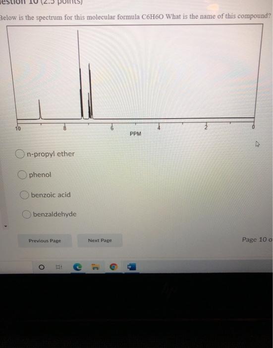 Solved Below is the spectrum for this molecular formula | Chegg.com