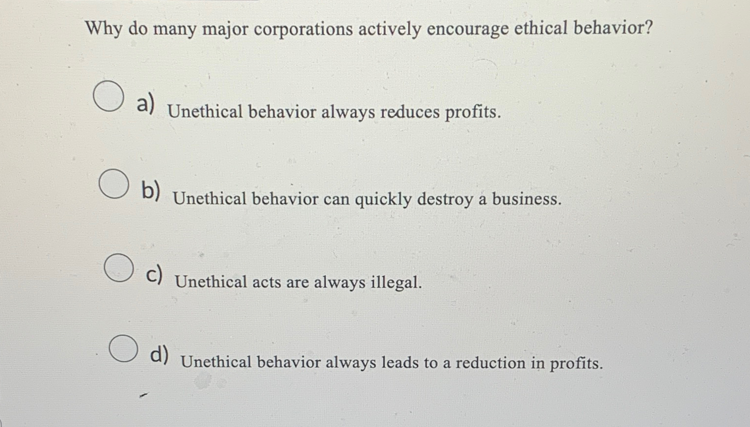 Solved Why do many major corporations actively encourage | Chegg.com