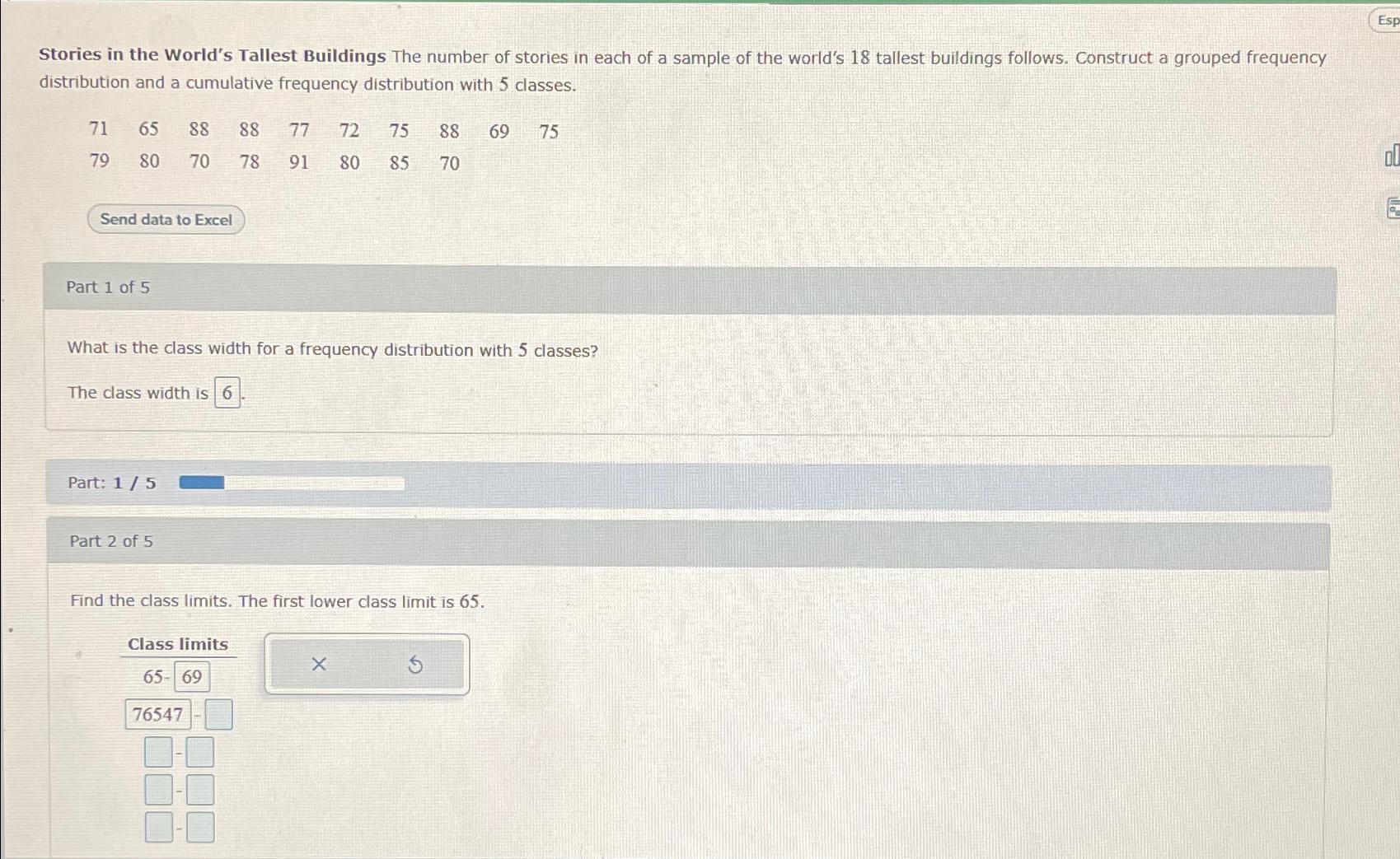 Solved Stories in the World's Tallest Buildings The number | Chegg.com