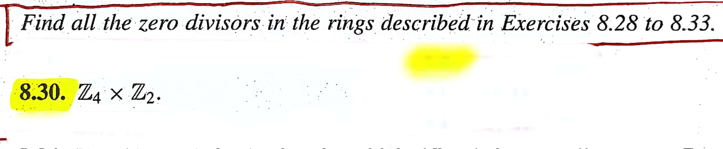 Solved Find all the zero divisors in the rings described in | Chegg.com