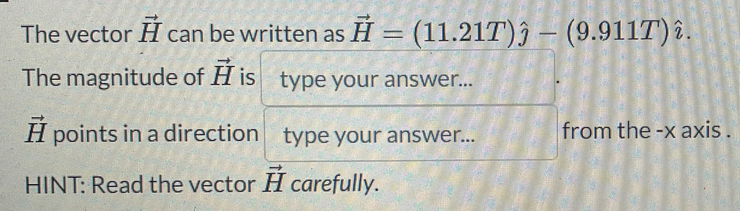 Solved The vector vec(H) ﻿can be written as | Chegg.com