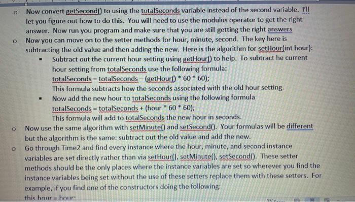 Solved ASSIGNMENT 1 INSTRUCTIONS Using the Time2.java and | Chegg.com