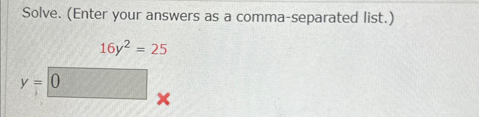 Solved Solve. (Enter your answers as a comma-separated | Chegg.com