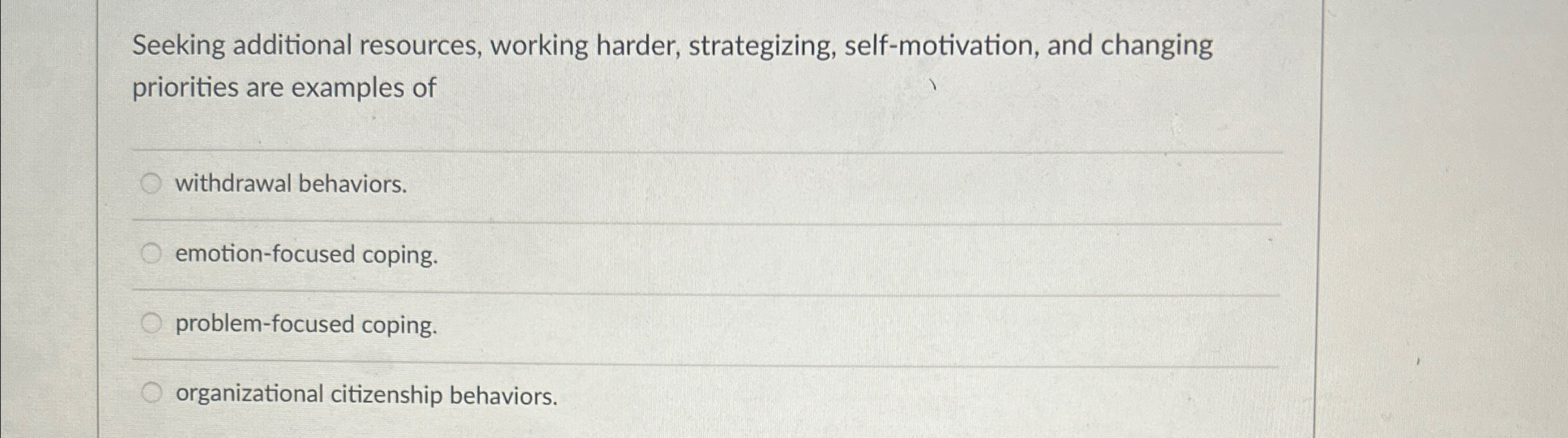 Solved Seeking additional resources, working harder, | Chegg.com